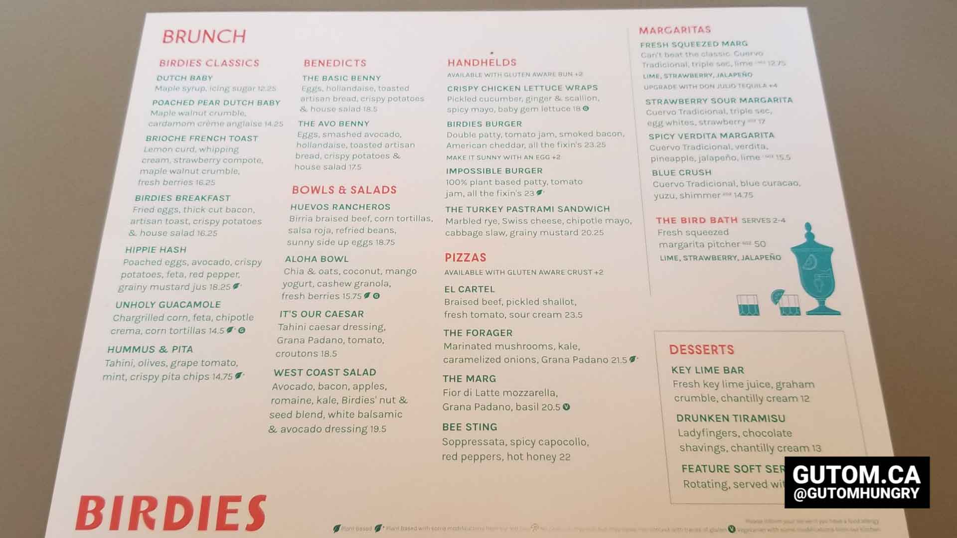 NOW OPEN BIRDIES EATS AND DRINKS BURNABY MENU – VANCOUVER FOOD AND ...