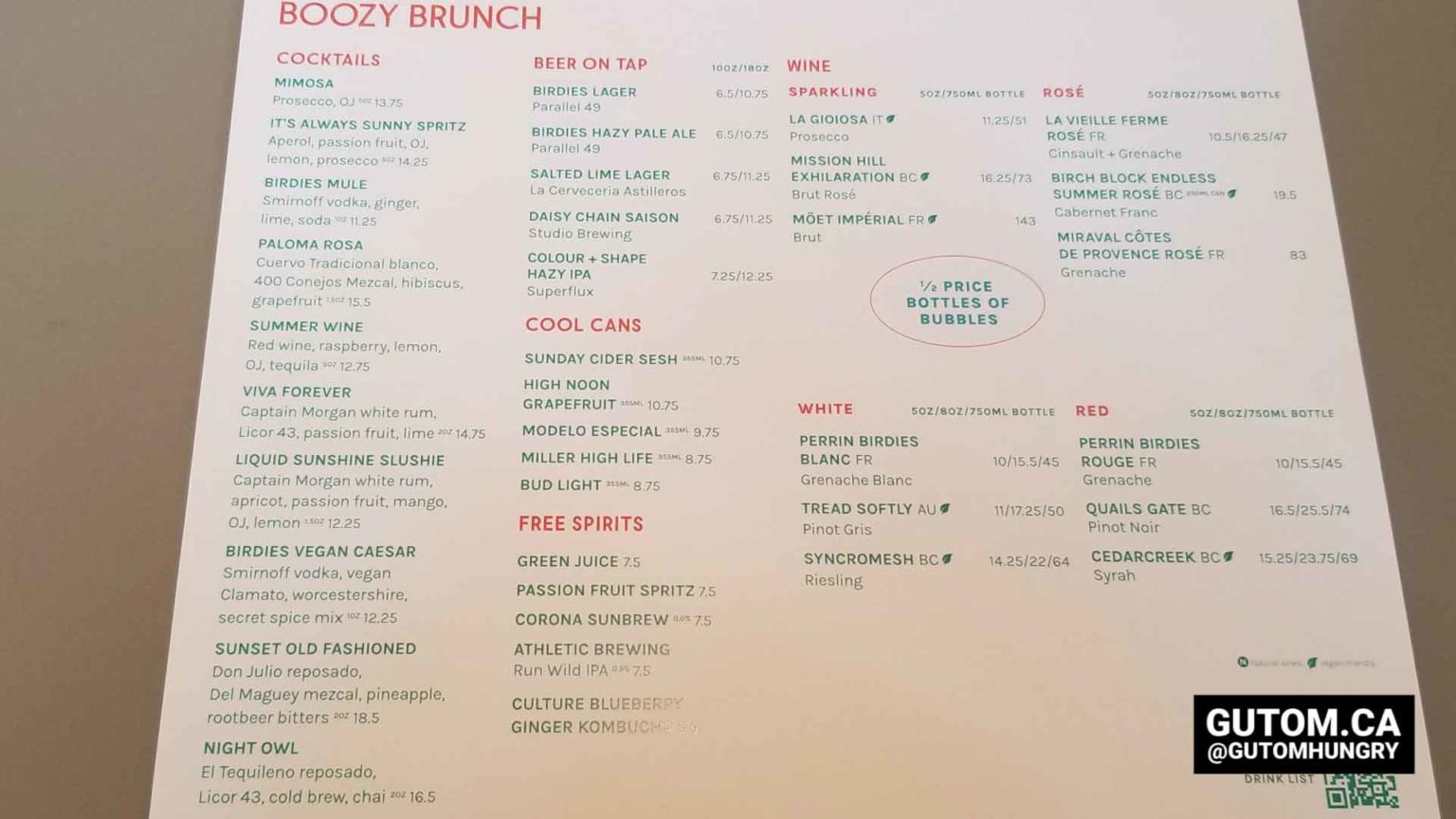 NOW OPEN BIRDIES EATS AND DRINKS BURNABY MENU – VANCOUVER FOOD AND ...
